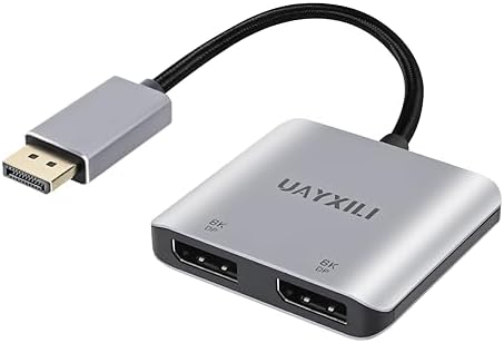 Amazon.com: DisplayPort to Dual DisplayPort Splitter Adapter Single ...