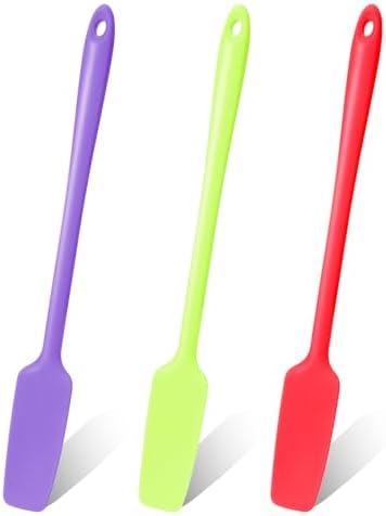3 Pcs Silicone Jar Spatulas with Long Handle, Jar Spatulas, Rubber ...