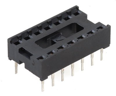 Jameco Valuepro 14LP IC Socket, DIP14, 14 Pin, Soldertail, Low Profile ...
