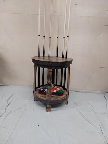 Amazon.com: Bourbon Barrel Pool Cue Table/Billiard Cue Table (Blank top ...