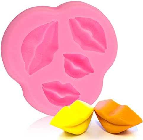TOPINCN Silicone Candy Molds, 3D Chocolate Fondant Mold DIY Kiss Lips ...
