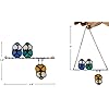 Amazon.com: Multicolor Owl on a Wire Stained Glass Window Hanging, Bird ...