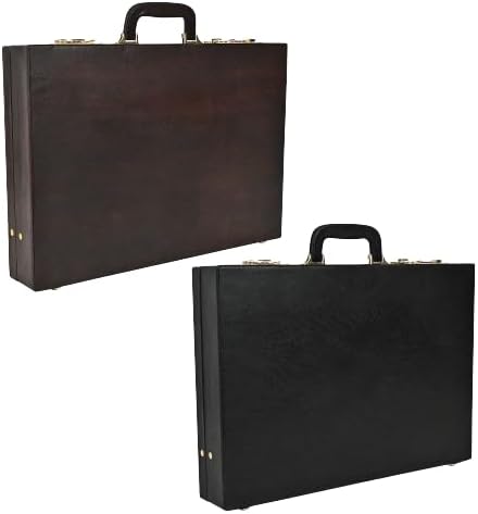 IRHA Black Faux leather Office Briefcase Bag/File Bag with Digit Combo ...