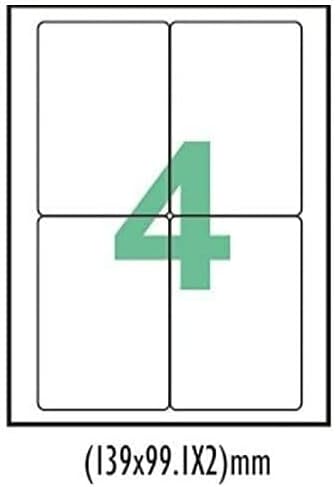 H B MSALA (DEVICE) EasyShip Sticky Label 400 Labels A4 Size Sheet with ...