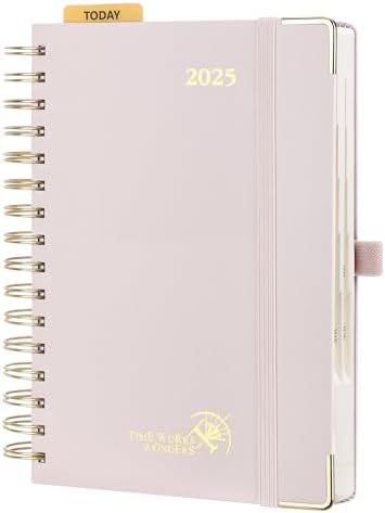 2025 Diary Planner Full Day to Page A5 Pink Organiser Softcover Twin ...