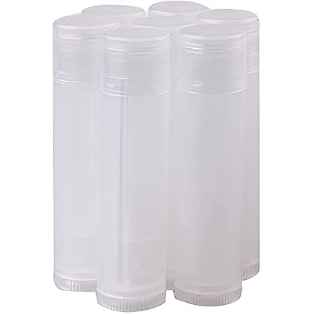 Amazon.com : 100Pcs 5ML Transparent Clear Empty Lip Balm Tubes ...
