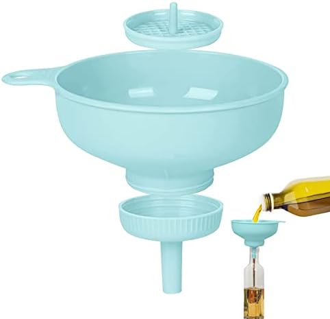 Supvox® 3 in 1 Plastic Wide Mouth Funnels with Detachable Spout and ...