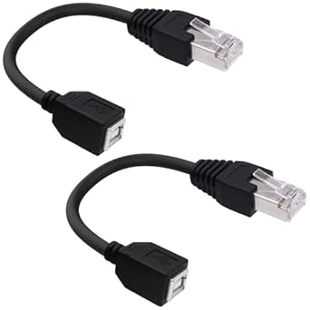 Amazon.com: CybNemo USB 2.0 B to RJ45 Adapter Connector Cable USB Type ...