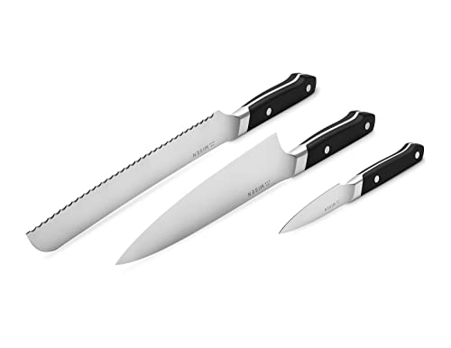 Misen Kitchen Knife Set - 3 Piece Professional Chef Knife Set with ...
