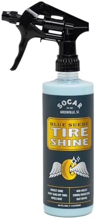 Amazon.com: SOCAR Blue Suede Tire Shine Spray & Protectant. New-Tire ...