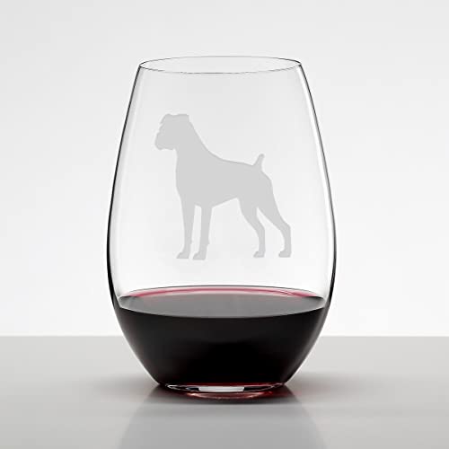 Amazon.com: Boxer Natural Ears Etched Wineglass Beer Glass : Handmade ...