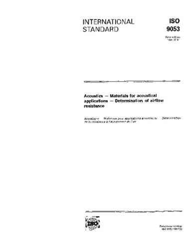 ISO 9053:1991, Acoustics - Materials for acoustical applications ...