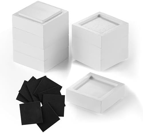 Amazon.com: Deergo 1.57×1.57×2 Inch Self-Adhesive White Coated Metal ...