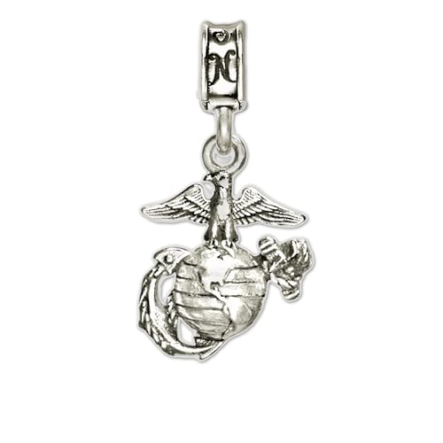 Amazon.com: .925 Sterling Silver Eagle, Globe and Anchor Charm EGA ...
