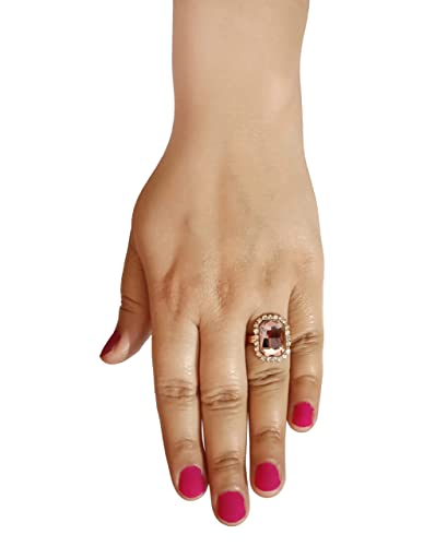 Suroui Fashion:- Ring, Monalisa and Jarkan Stone, Bronze Color ...