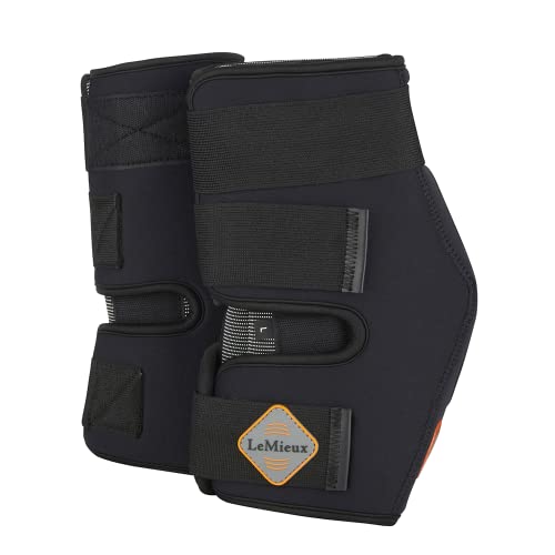 LeMieux Conductive Magno Hock Boots in Black with Mesh Rear Vents – Pre ...