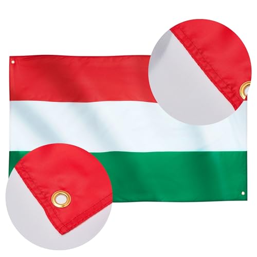 Runesol Hungary Flag, 91x152cm, 3ft x 5ft, 4 Grommets, Eyelet In Every ...