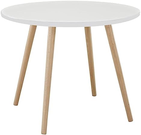 Charles Jacobs 100cm Circular Dining Table With White Tabletop and ...