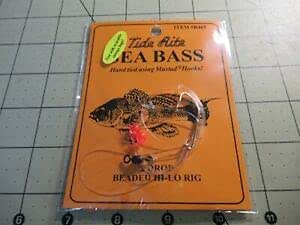 Amazon.com : SEA BASS RIGS Black - 2 Drop HI-LO Saltwater Fishing RIG ...