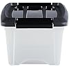 Iris Ohyama Storage Boxes with Lids, 5L, Set of 6, Black, Secure ...
