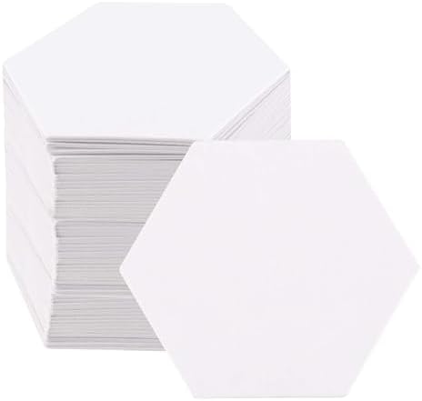 Amazon.com: PINGEUI 600 Pieces Hexagon Piecing Paper Templates 1 Inch ...
