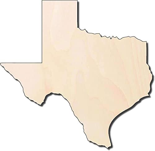 Amazon.com: Texas Wood Cutout State Map Shape DIY Craft Unfinished ...