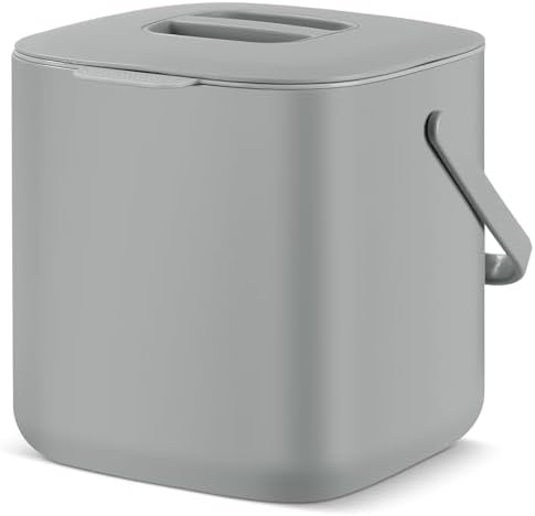 Kitchen Compost Bin, 1.27 Gallon Food Waste Bin for Counter Top, Trash ...