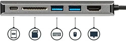 StarTech.com Adaptador multipuerto USB C, base USB-C portátil a HDMI 4K ...
