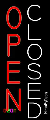 24"x10" Neon by Deon Vertical Closed LED Neon Sign w/Flashing ...