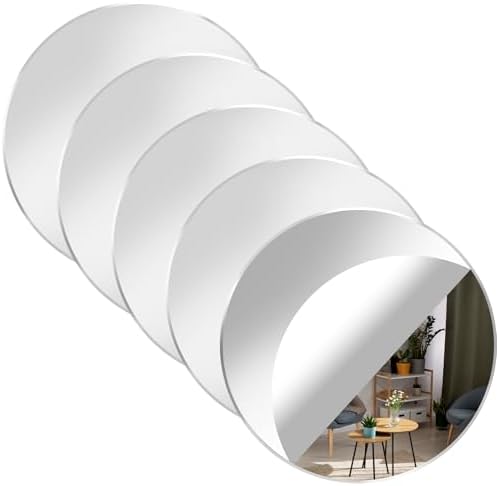 Amazon.com: Aeaocvo 5 Pack Acrylic Round Mirrors, 4” Non-Glass Round ...