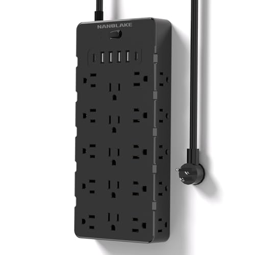Amazon.com: Large Surge Protector Power Strip with USB Ports (4A+2C ...