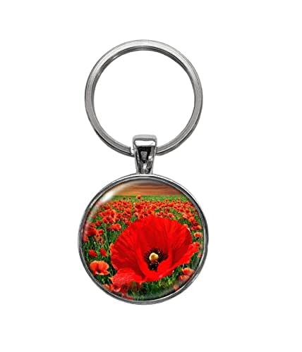 Amazon.com: Poppy Flowers Keychain : Handmade Products