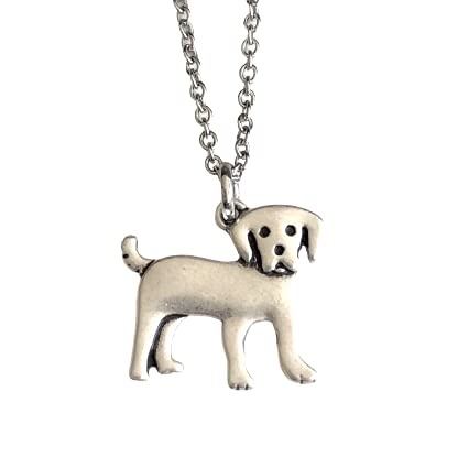 Amazon.com: Labrador Retriever Dog Necklace on Stainless Steel Chain ...