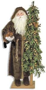 Amazon.com: 57" Ditz Father Christmas Santa Old World Robe and Fox ...