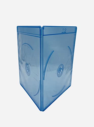 5 x Slim Double 6mm Spine CD DVD Blu Ray Disc Case – Allows you to ...