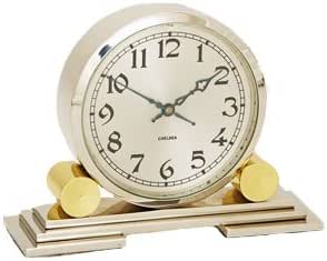 Amazon.com: Chelsea Mayfair Clock in Brass & Nickel : Home & Kitchen