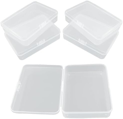 Amazon.com: LifCratms 6 Pcs Mini Clear Plastic Storage Containers Boxes ...