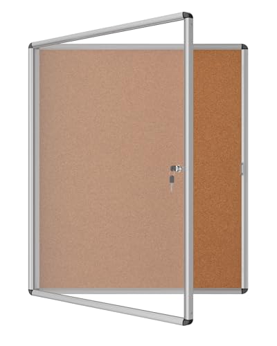 Snapklik.com : 28” X 26” Enclosed Cork Bulletin Board, Wall Mount ...