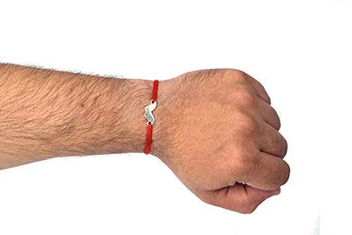 Buy Sterling Silver Mustache & Mooch bracelet rakhi for brother at ...