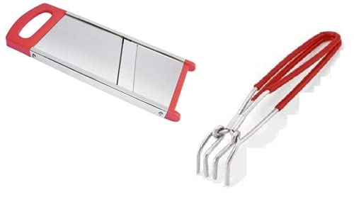 M Tech Best Combo of Stainless Steel Pakkad Rubber Grip Hot Utensils ...