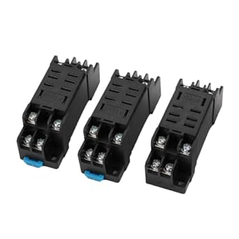 HONGYOU 3 Pcs Control Electrical 35mm DIN Rail Mounting Relay Socket ...