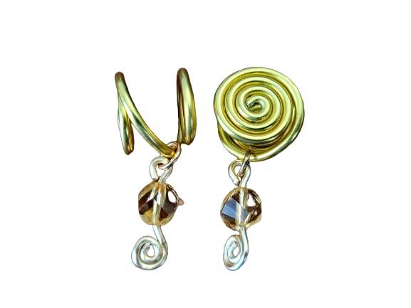 Amazon.com: Gold Tone Keloid Pressure Earring with Bead Clip on Earring ...