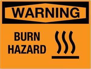 Warning. Burn Hazard Sign Board, Water Proof Signature Board (Sun Sheet ...