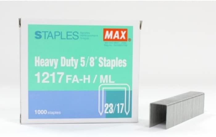 Max 1217 FAH Staple Pin (23/17) for HD-12 Series Heavy Duty Staplers ...