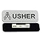Amazon.com : Usher 1 x 3" Name Tag/Badge, Silver, Praying Hands (10 ...