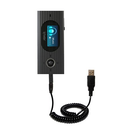 USB Spiral Sync and Charge Cable Compatible with iRiver T60 Adopts ...