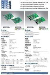Amazon.com: ADVANTECH PCIE-1602C-AE 2-Port RS-232/422/485 PCIe Comm. Card w/Isolation, Interface ...
