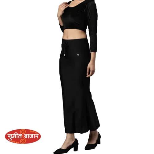 Buy SUMEET BAZAAR SB Women's Satin Blend Free Size Petticoat (Black) at ...