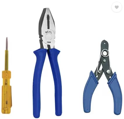 Combination Plier 200mm, 1 pcs Wire Stripper 130mm, 1 pcs LIne Tester ...