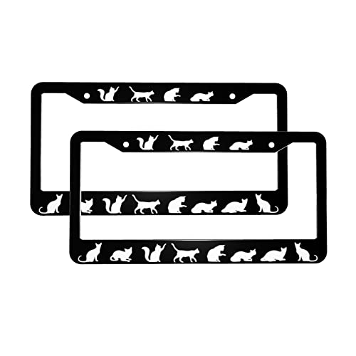 Snapklik.com : Cat License Plate Frame 2 Pcs Pet Animal Cat License ...